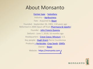 Agribusiness monsanto | PPTX
