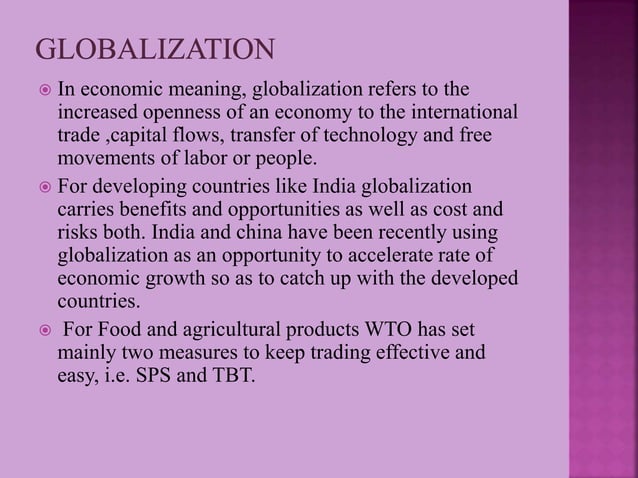 Indian Economy and Globalization | PPT