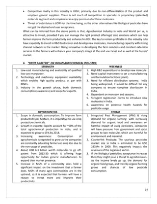 Agrichemical industry in india overview, scope & challenges | PDF