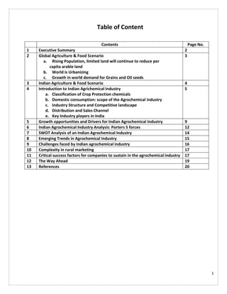 Agrichemical industry in india overview, scope & challenges | PDF