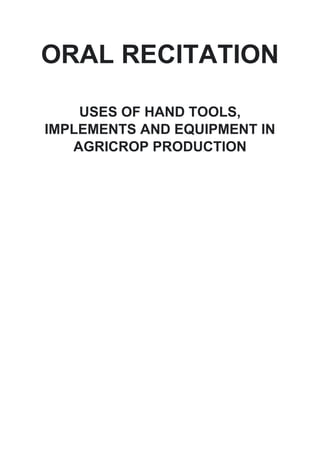 AgriCrop Production Activity 1- Oral Recitation.docx