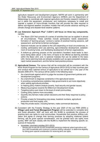 Agricultural master-plan-2011-2015 | PDF | Agriculture | Industries