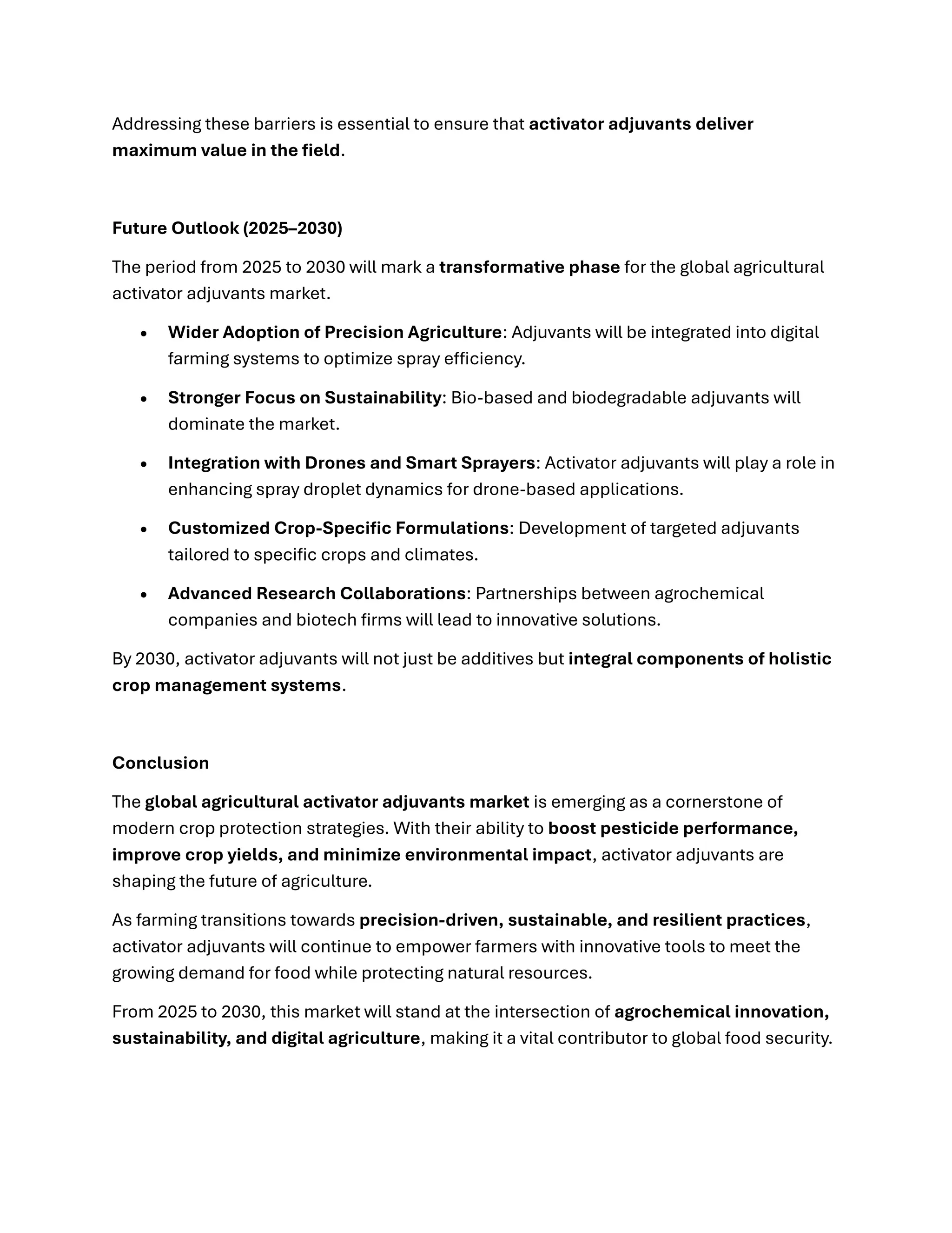Future of Agricultural Activator Adjuvants: Innovations in Crop ...