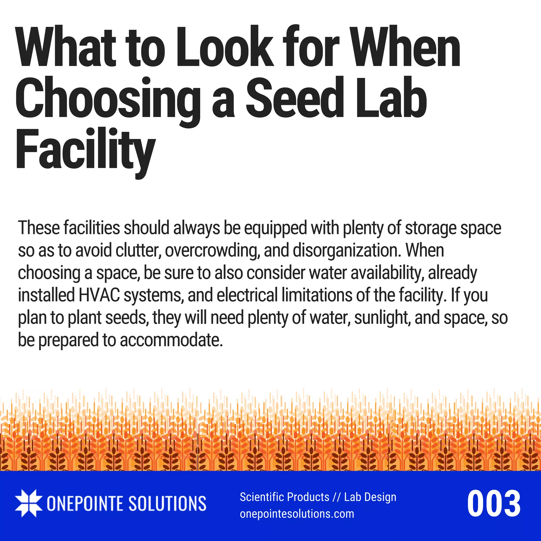Agricultural and Seed Laboratory Design | PDF