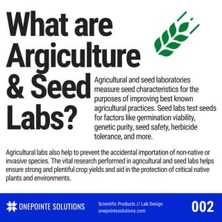 Agricultural and Seed Laboratory Design | PDF