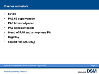 Agricultural barrier films Plast09 | PPS
