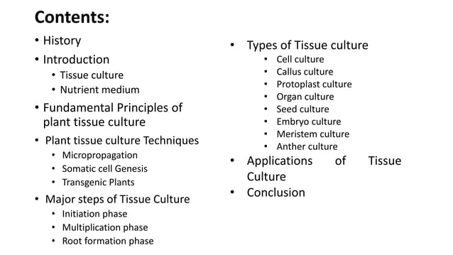plant tissue culture and its applications. Agricultural biotech. | PPTX ...