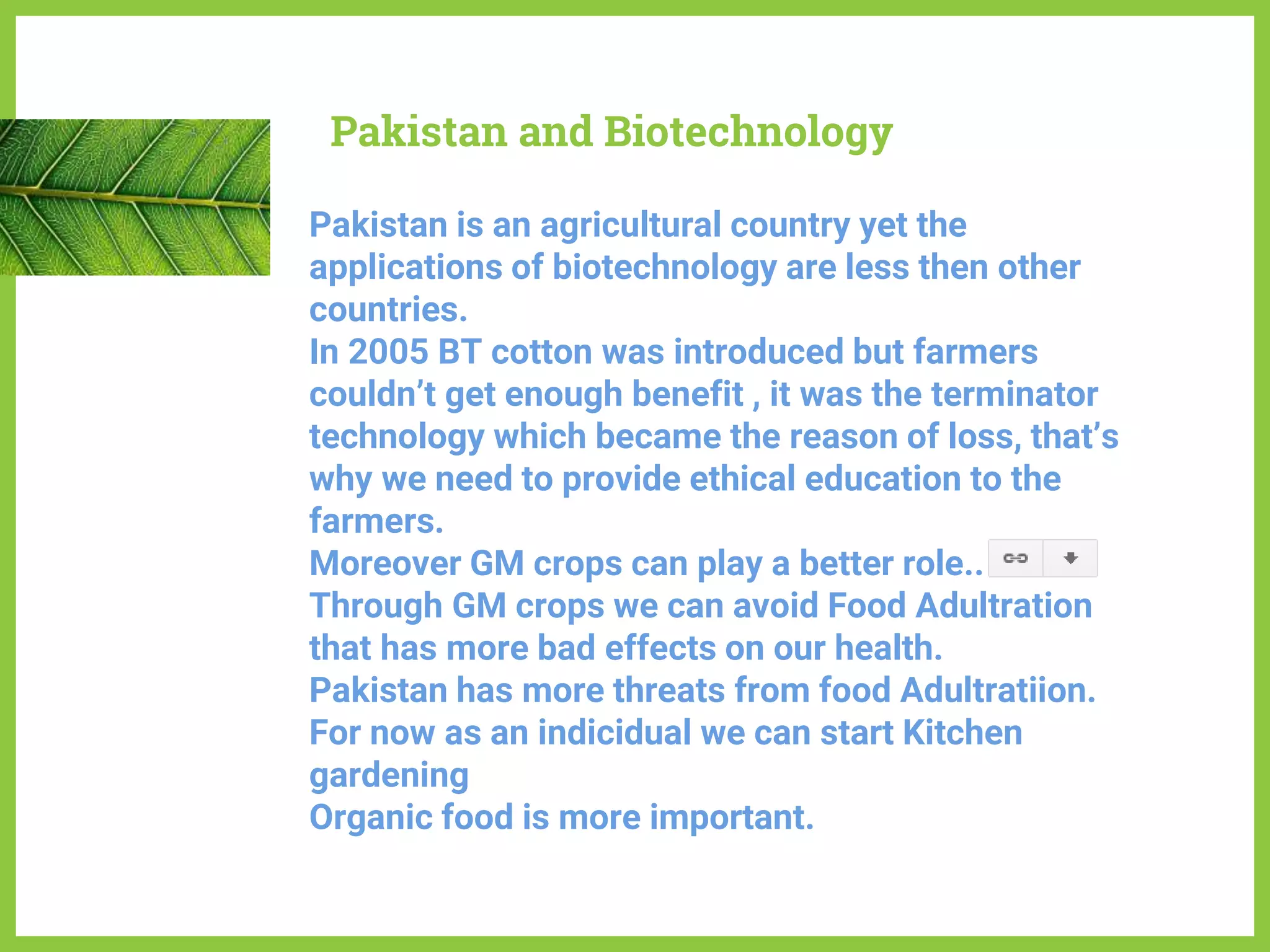 Agricultural biotechnology, overview | PPTX