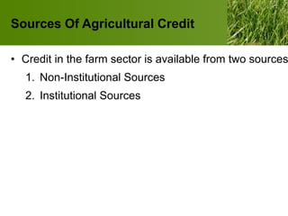Agricultural credit | PPTX