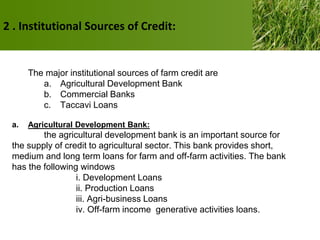 Agricultural credit | PPTX