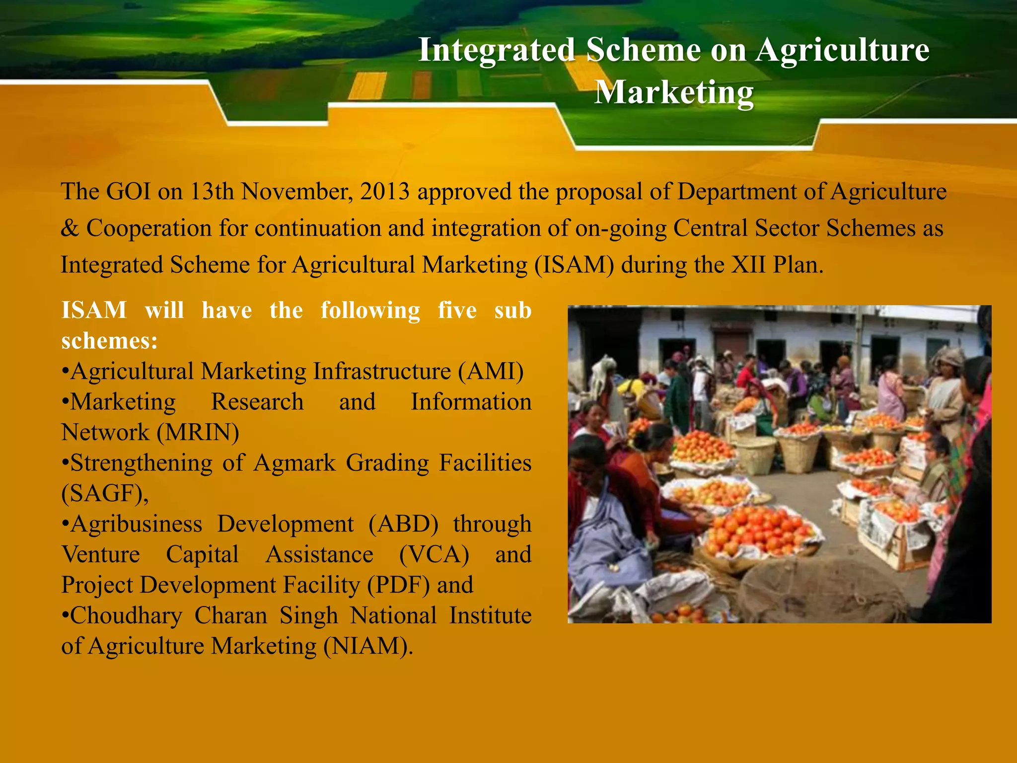 Agricultural developmental programmes and policies | PPTX