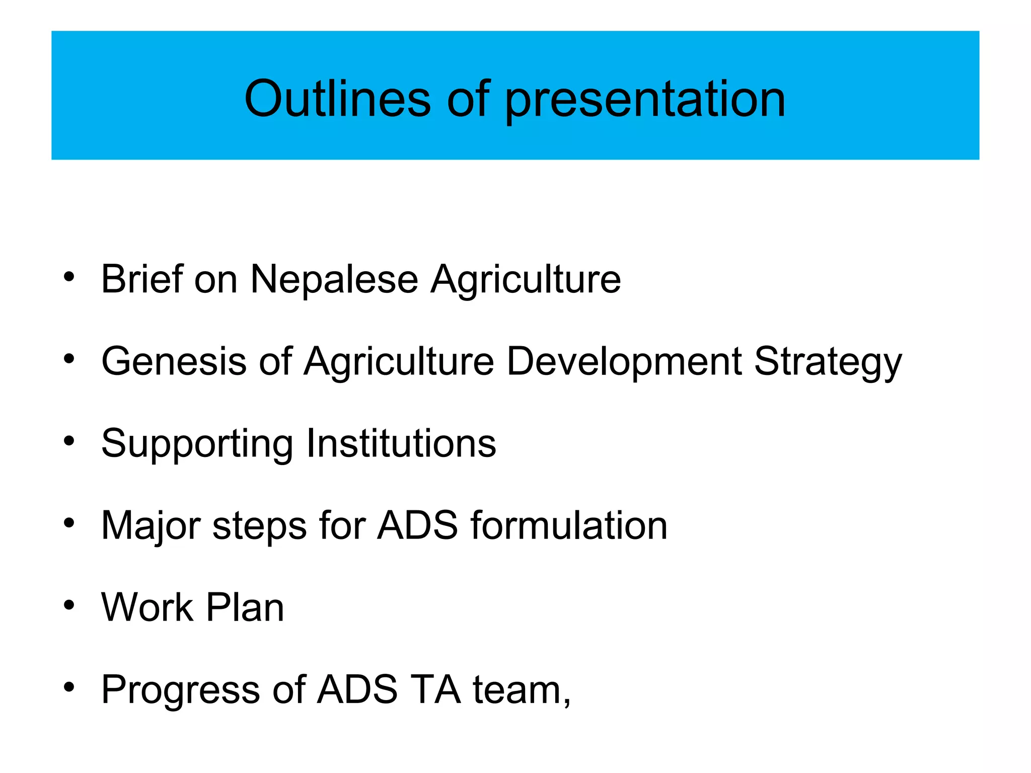 Agricultural development strategy Presentation by Allah Dad Khan ...