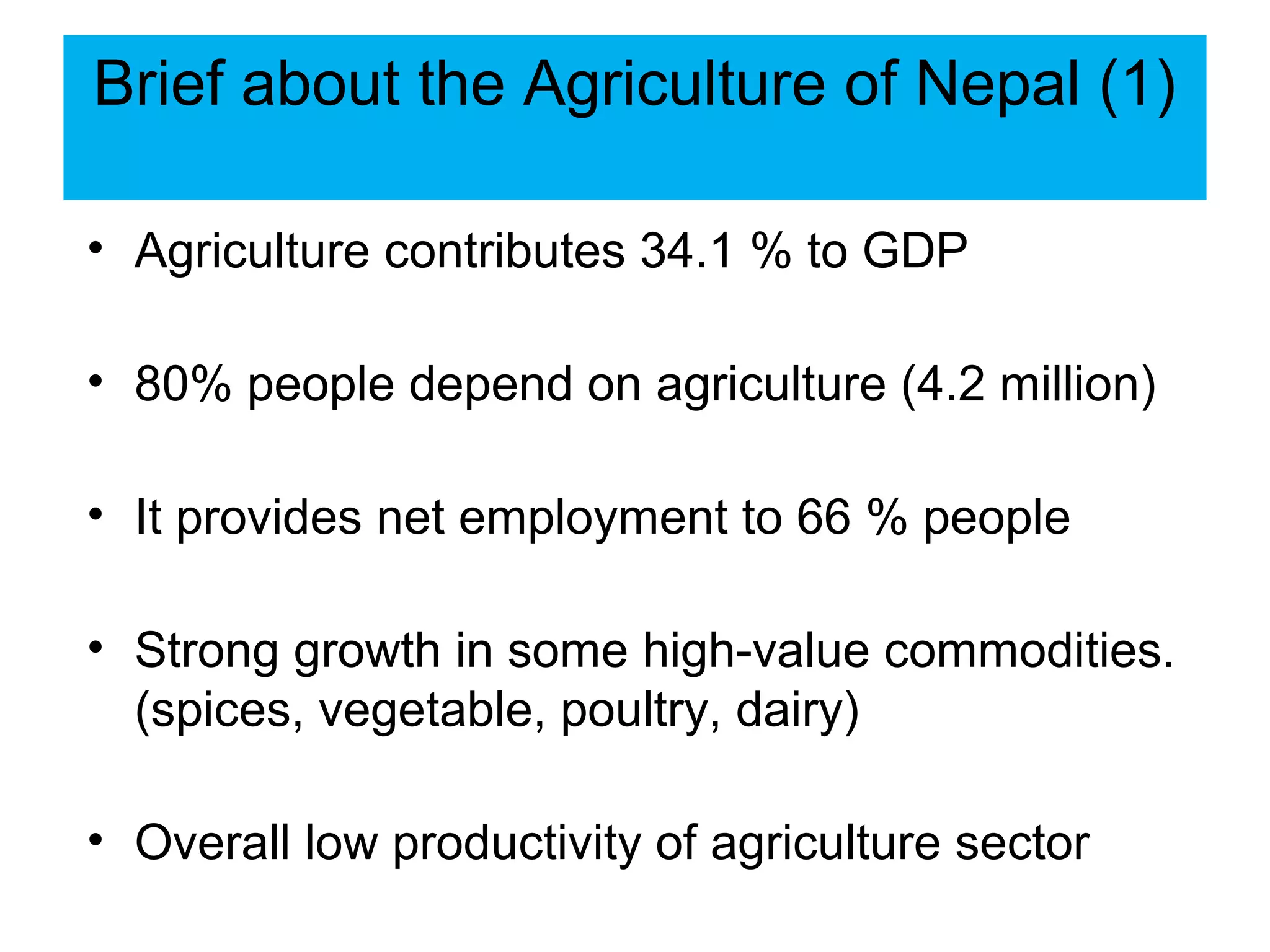 Agricultural development strategy Presentation by Allah Dad Khan ...