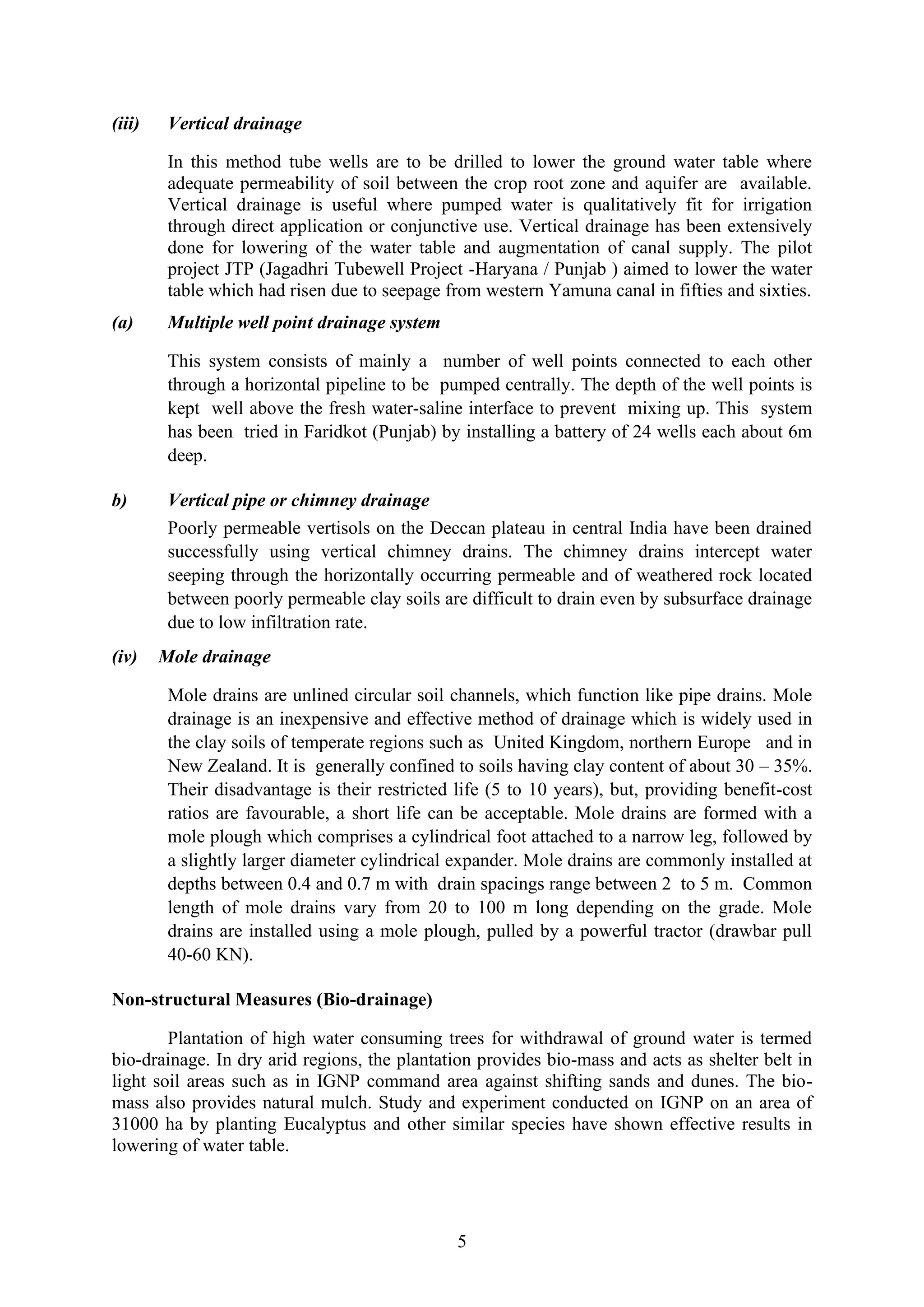 Agricultural drainage from waterlogged soils and indian experiences | PDF
