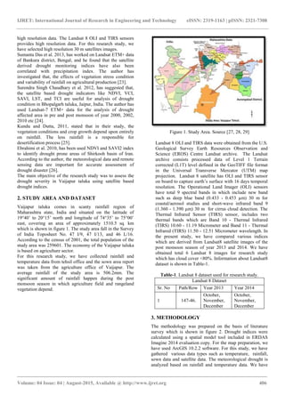 Agricultural drought assessment of post monsoon season of vaijapur ...