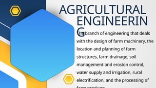 AGRICULTURAL ENGINEERING-AGRIBUSINESS STUDENTS.pptx | Agriculture ...