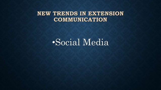 Agricultural extension communication.pptx | Social Networking | Internet