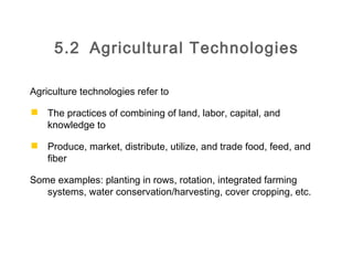 Agricultural growth & sustainability (L7) | PPT