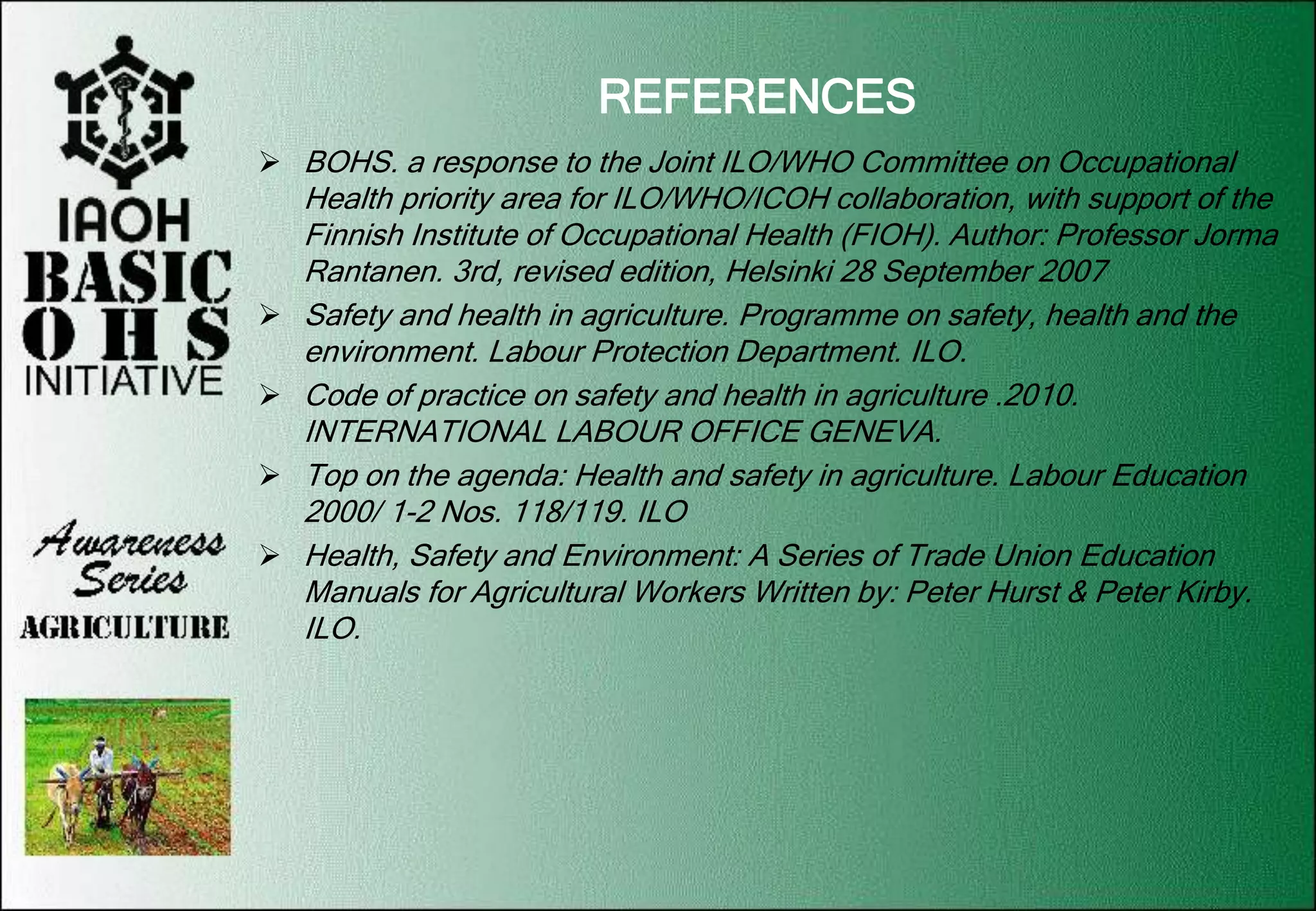 Agricultural hazard awareness | PPTX