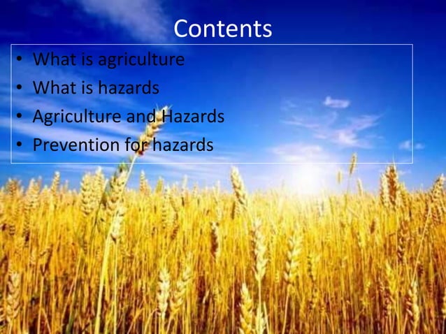 Agricultural health hazards | PPTX | Lung and Respiratory Health ...