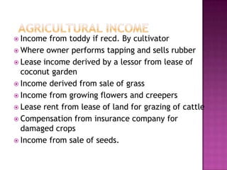 Agricultural income | PPTX