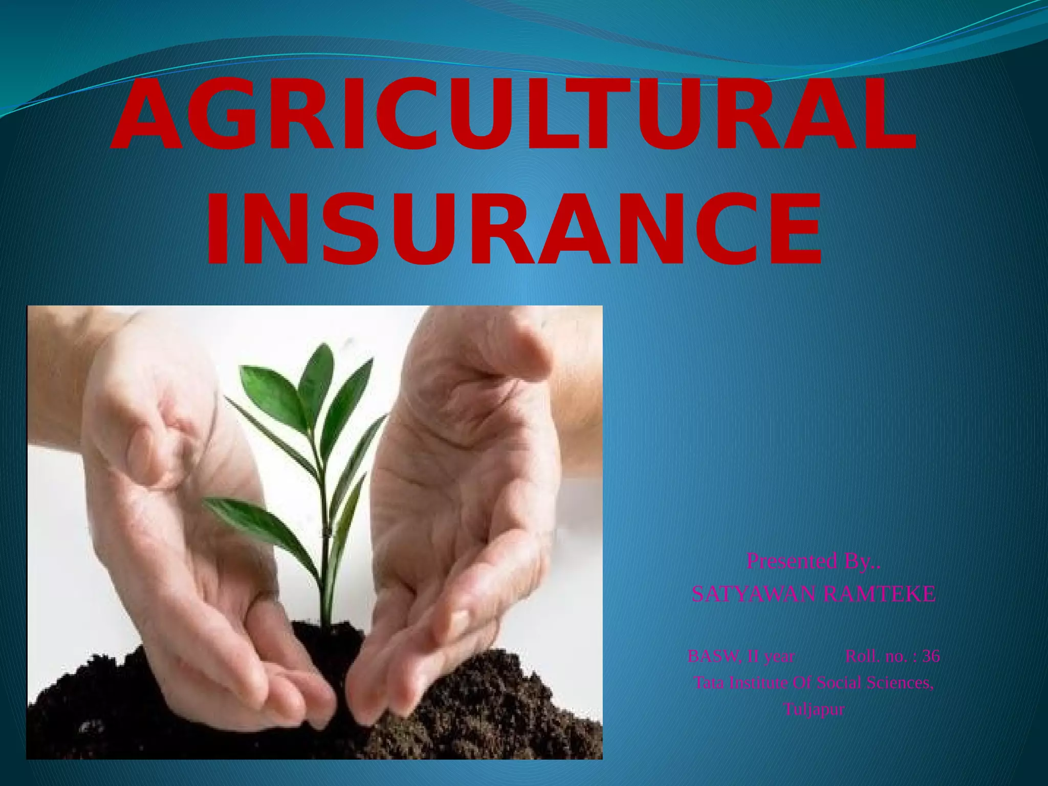 Agricultural Insurance | PDF