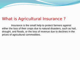 Agricultural Insurance | PDF