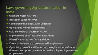 Agricultural labor in india | PPTX