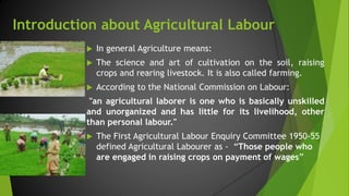 Agricultural labour | PPTX