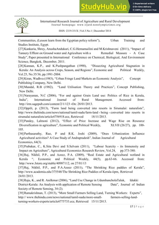 AGRICULTURAL LAND CONVERSION AND FOOD SECURITY A THEMATIC ANALYSIS | PDF