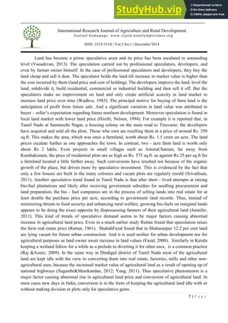 AGRICULTURAL LAND CONVERSION AND FOOD SECURITY A THEMATIC ANALYSIS | PDF