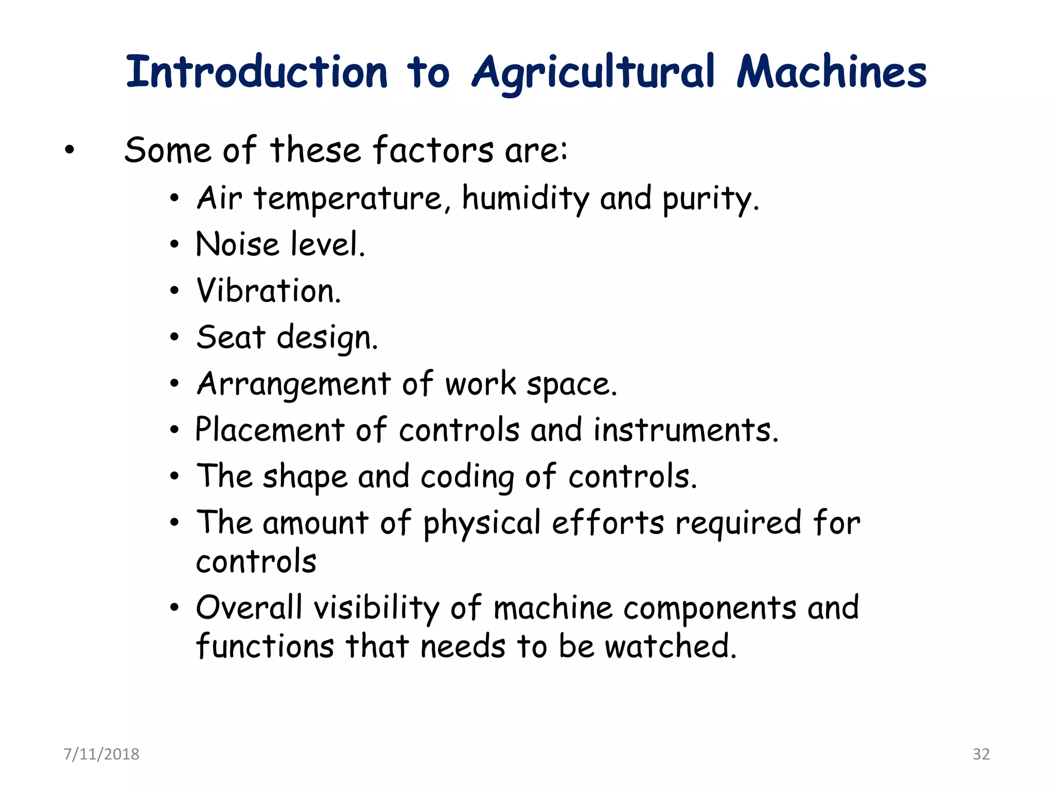 Agricultural machinery chapter 1 | PDF
