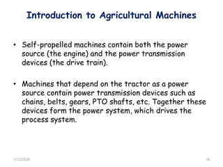 Agricultural machinery chapter 1 | PDF