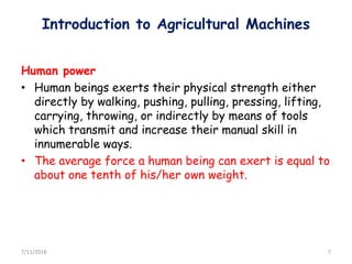 Agricultural machinery chapter 1 | PDF