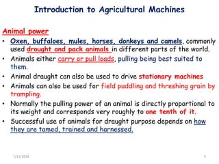 Agricultural machinery chapter 1 | PDF