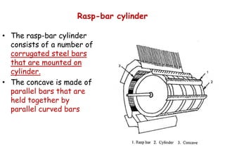 Agricultural machinery chapter 4 threhing | PDF