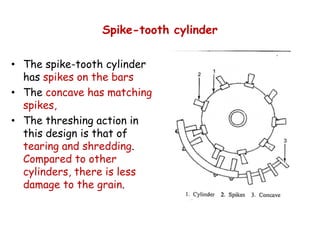 Agricultural machinery chapter 4 threhing | PDF