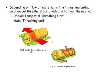 Agricultural machinery chapter 4 threhing | PDF