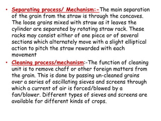 Agricultural machinery chapter 4 threhing | PDF
