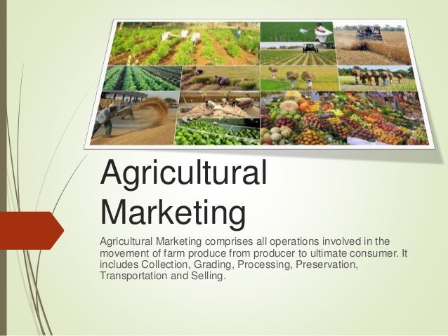 Agricultural marketing