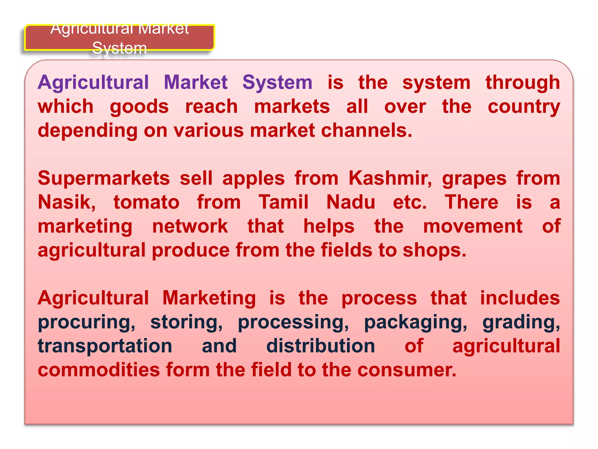Agricultural Marketing | PPTX