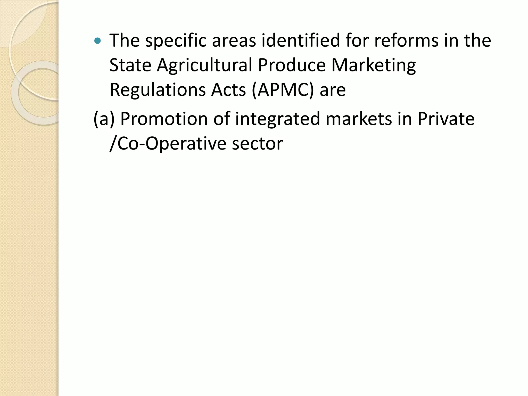 Agricultural marketing in india apmc | PPTX