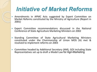 Agricultural marketing in india apmc | PPTX