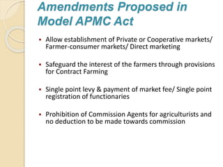 Agricultural marketing in india apmc | PPTX