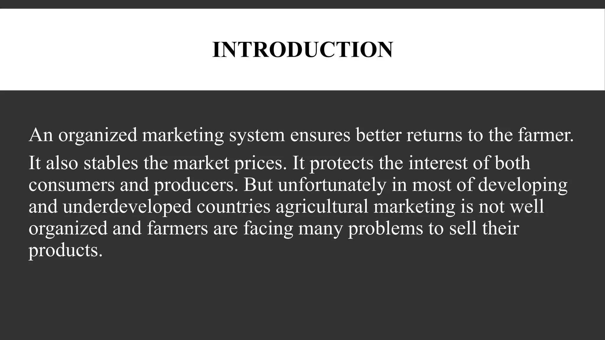Agricultural marketing problems | PPTX