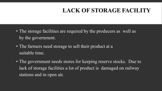 Agricultural marketing problems | PPTX