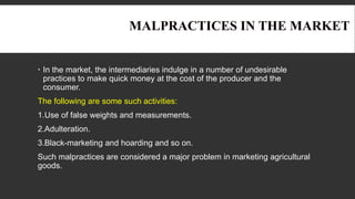 Agricultural marketing problems | PPTX