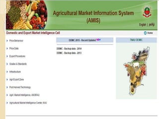 Agricultural market intelligence system in india | PPTX