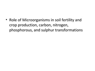 Agricultural microbiology | PPT
