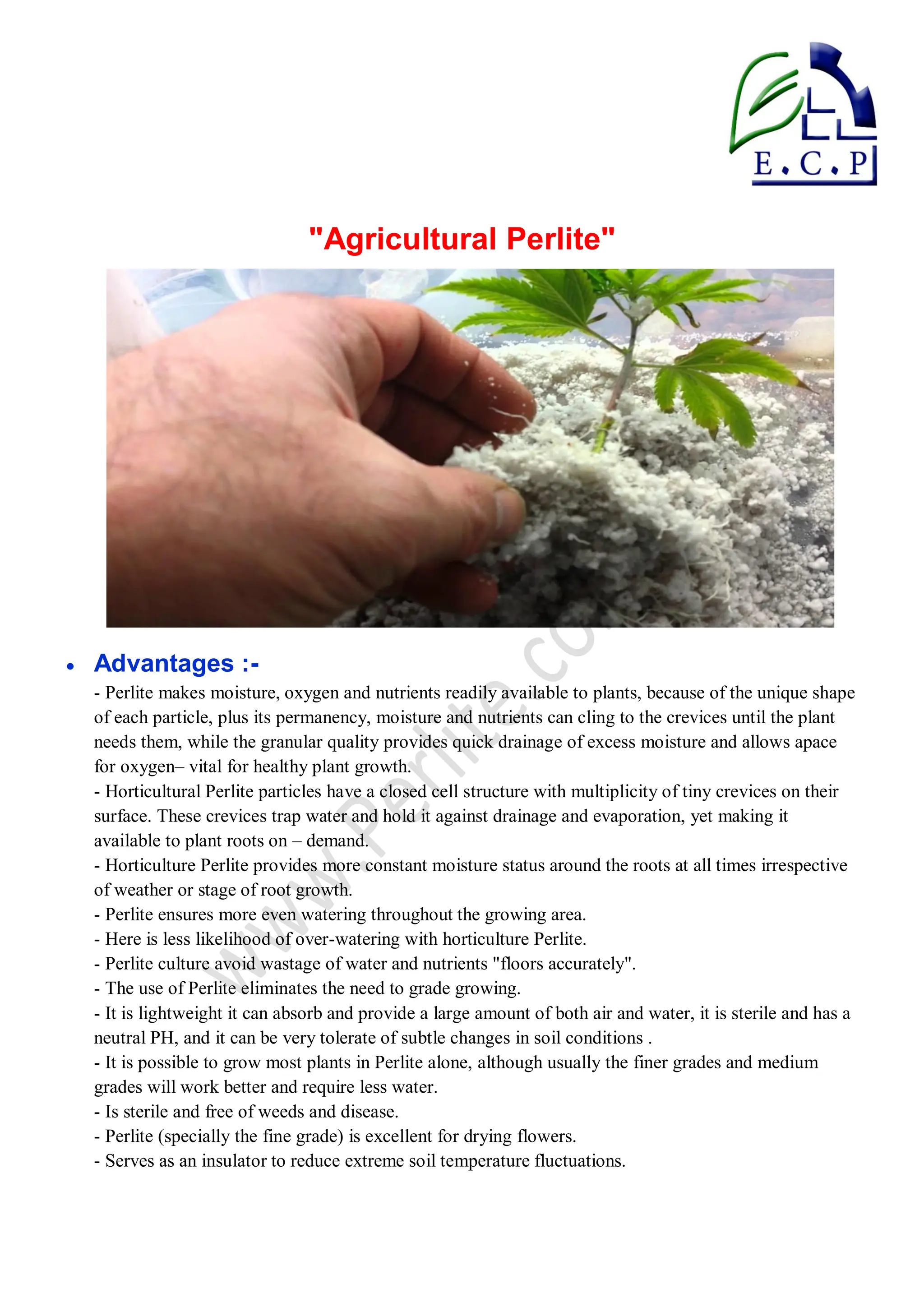Agricultural_Perlite. is a soil amendment | PDF